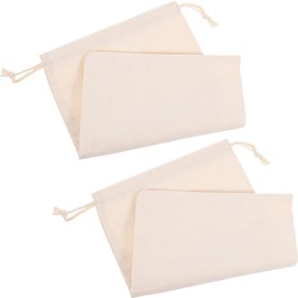 Artibetter 2 St&uuml;ck Gro&szlig;e Canvas Gem&uuml;se Aufbewahrungss&auml;cke mit Zugband Wiederverwendbare Umweltfreundliche Kartoffel Zwiebelbeutel Vielseitige Stoffbeutel zur Leb