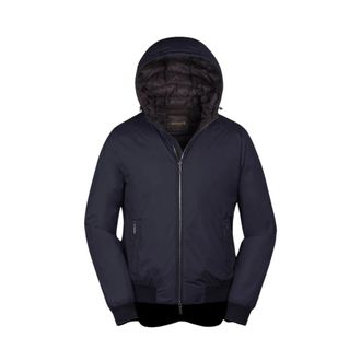 Moorer Oniro-Stp Hooded Bomber Jacket - - Jackets - Herren - Blau - 4XL