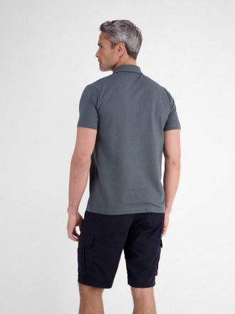 Lerros Poloshirt Poloshirt in weicher Seersucker-Qualit&auml;t mit Brusttasche