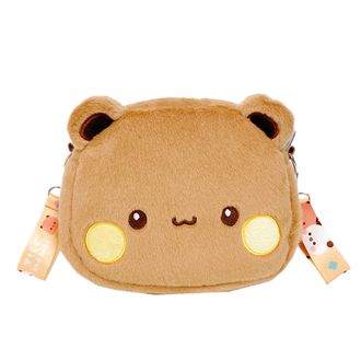 Generic Bear Design Plush Purse, Plush Shoulder Bag, Cute Bear Sling Bag, Decorative Cartoon Animal Purse 20x15.5x4cm for travel, added cuteness, Outdoor, Sho