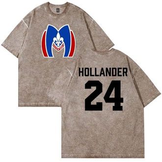 Generic T-shirt de hockey HeatRivalry Merch - En coton d&eacute;lav&eacute; - Unisexe - Manches courtes - Col rond, marron, 4XL