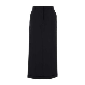 Alexander Wang High-Waisted Midi Skirt - - Skirts - Damen - Schwarzk - 2XS