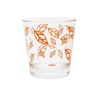 Excelsa Enjoy Set mit 6 Gl&auml;sern, Dekor Bl&auml;tter, Orange