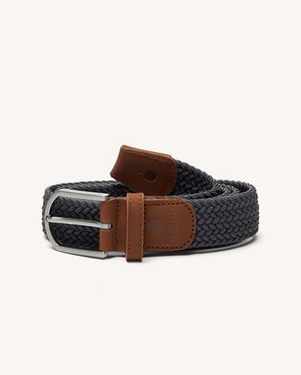 Faguo Ceinture tress&eacute;e gris et camel