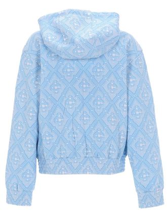 Casablanca Jacquard Cotton Sweatshirt - Blue