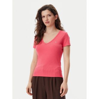 Tommy Jeans T-Shirt Essential DW0DW17385 Rosa Slim Fit