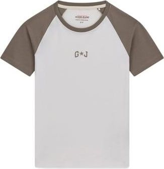 Guess Tee-shirt droit col rond en coton m&eacute;lang&eacute;