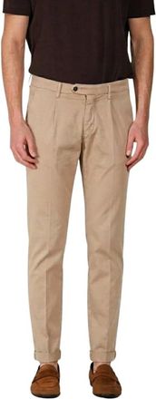 Mason's Homme, Pantalons, Beige, Taille: 4XL Torino 1 Pinces Flex