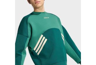 adidas Originals Sweatshirt MUNICH 93 RUNDHALS mit angesetzten B&uuml;ndchen an &Auml;rmel- und Rumpfabschluss