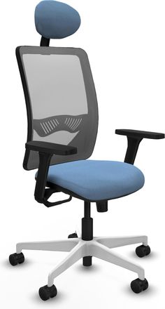 Piqueras y Crespo B&uuml;rostuhl aus Zulema-Stoff mit 3D-Armlehnen, h&ouml;henverstellbarer Lendenwirbelst&uuml;tze und festem Kopfteil, ausgestattet mit 3 Positionen und Schneidschau