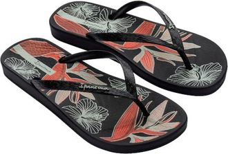 Ipanema Femme Anat Temas XV Fem Tongues, Black Brown Tile Red, 41 EU