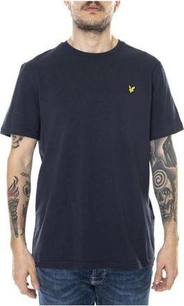 Lyle & Scott Homme, Tops, Bleu, Taille: M Plain T-Shirt