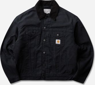 Carhartt Work in Progress Men s OG Trucker Jacket Black (Stone Canvas)