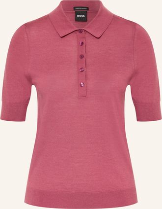 HUGO BOSS Poloshirt Fidenka Aus Merinowolle rot