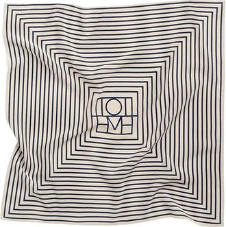 Toteme Silk Monogram Scarf - Cream