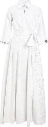 Baruni robe Zinnia à coupe longue - Blanc