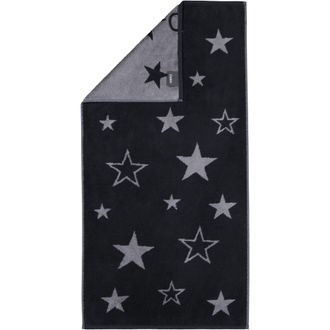Caw&Ouml; Handt&uuml;cher Christmas Edition Sterne 792 schwarz - 90