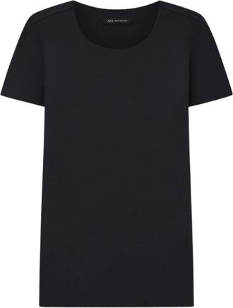 A|X Armani Exchange Femme, Tops, Noir, Taille: 42 FR T-shirt Slim Fit en jersey de coton stretch