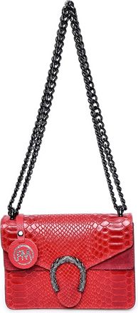 Roberta M Rot Rindsledertasche