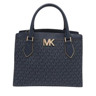 Michael Kors Sac &agrave; main en toile enduite Pre-owned - Femme - Pre-owned - Bleu - Taille: ONE Size