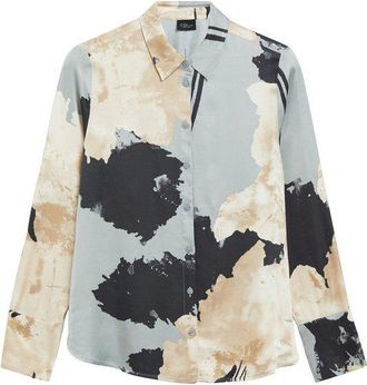 s.Oliver Langarmbluse Bluse Satinbluse mit All-over-Print