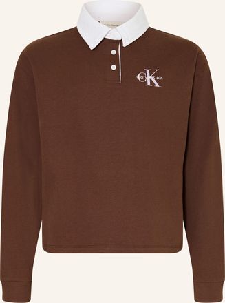 Calvin Klein Jersey-Poloshirt braun