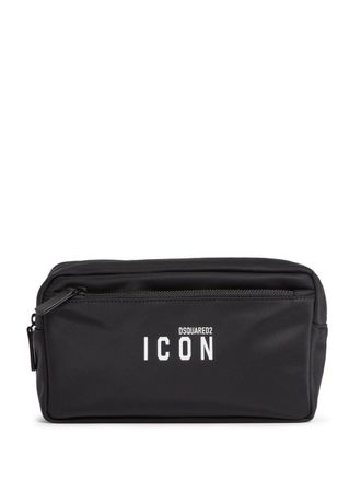 Dsquared2 trousse de toilette &agrave; logo imprim&eacute; - Noir