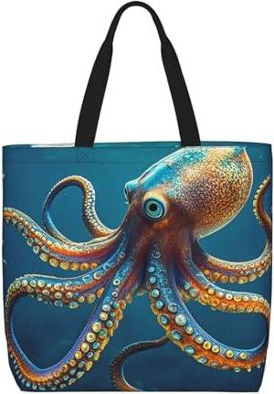 Generic Pus De Pieuvre G&eacute;ante Sac Courses Grand Sacs De Courses L&eacute;ger Sac Fourre Tout Pour Travail Plage Shopping