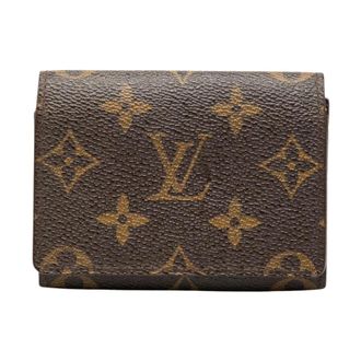 Louis Vuitton Porte-cartes vintage Louis Vuitton en toile Monogram pr&eacute;-poss&eacute;d&eacute; - Femme - Pre-owned - Brun - Taille: ONE Size