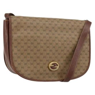 Gucci Sac bandouli&egrave;re en cuir Pre-owned - Femme - Pre-owned - Brun - Taille: ONE Size
