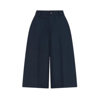 Seventy Leicht ausgestellte High-Waist-Hosenrock-Shorts - - Shorts - Damen - Blau - XS