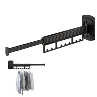 Generic Kleiderständer, einziehbar, faltbar, 540 °, drehbar, für Suche, Tür und Schlafzimmer | Organizer zum Aufhängen in der Waschküche, platzsparend, verste