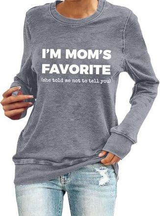 Generic Chandails en molleton pour femme - Imprim&eacute; graphique britannique - Haut surdimensionn&eacute; - Col rond - Manches longues - Automne - Hiver - D&eacute;contract&eacute; - 