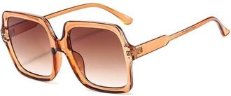 Generic Lunettes De Soleil Carr&eacute;es &Agrave; Grande Monture For Hommes Et Femmes, Id&eacute;ales For Les Trajets Quotidiens En Voiture Ou Vacances(Orange)