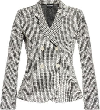 Emporio Armani Femme, Vestes, Beige, Taille: 34 FR Jacquard Tubular Jersey Jacket