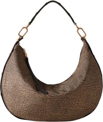 Borbonese Femme, Sacs, Brun, Taille: ONE Size Sac bandouli&egrave;re Hobo Frame Medium