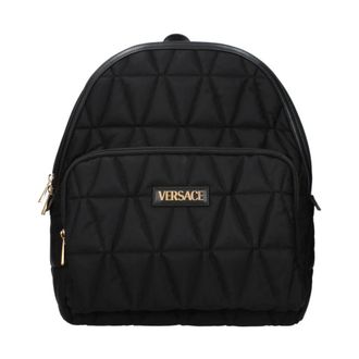 Versace Myth Quilted Rucksack - - Bags - Herren - Schwarzk - ONE SIZE