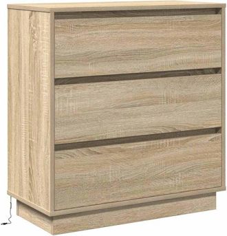 vidaXL Cabinet de chevet avec tiroir Chêne sonoma 71 x 34.5 x 75 cm Vidaxl