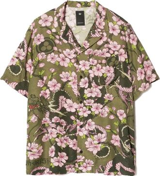 C.P. Company C.p. Company, Homme, Chemises, Vert, Taille: S Sakura Camp Collar Shirt