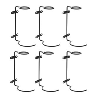 NUOBESTY ZUNOXAZ 6 St&uuml;ck Metall Weinregal Wandhalterung f&uuml;r Flaschen Platzsparender Weinflaschenhalter zur Wandmontage Modernes Design f&uuml;r K&uuml;che Bar Esszimmer 