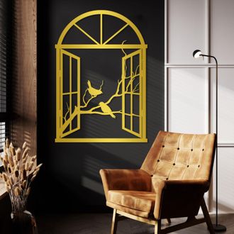 Generic Schwarze Vogel-AST-Wanddeko aus Metall f&uuml;rs Fenster, rustikale Vintage-Wanddeko im Landhausstil, Moderne Skulptur mit Vogel-AST-Motiv f&uuml;r Wohnzimmer u