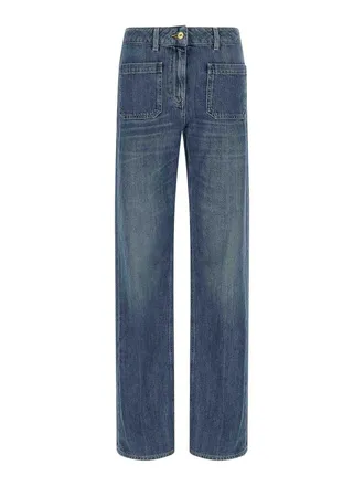 Elisabetta Franchi Straight Leg Jeans - Blau