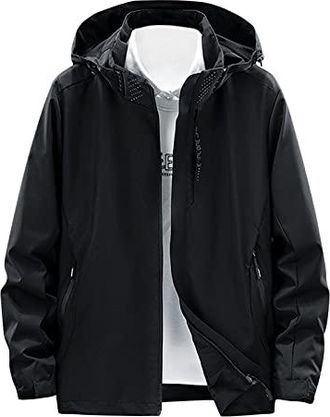 Generic Chapeau d&eacute;tachable avec poche zipp&eacute;e pour femme, Noir, 3XL