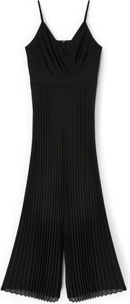 Motivi Femme, Combinaisons et Ensembles, Noir, Taille: 32 FR Combinaison longue pliss&eacute;e en georgette