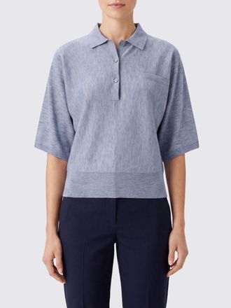 Lisa Yang Polo en maille relaxed fit en pur cachemire &agrave; manches courtes