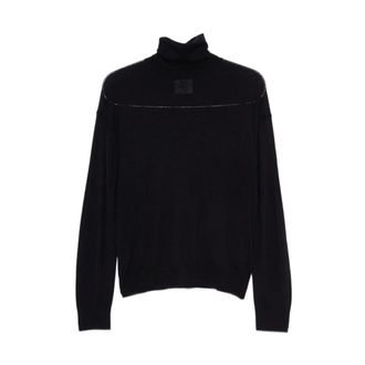 Semicouture Col roul&eacute;s - Femme - Pulls - Bleu - Taille: 36 FR