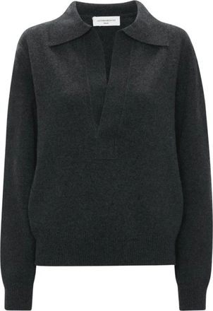Victoria Beckham Femme, Pulls, Gris, Taille: 36 FR Genevieve Polo Collar Jumper