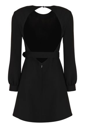 Saint Laurent Womens Dress Crepe Black Acetate