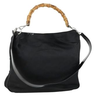 Gucci Sac &agrave; main en nylon Pre-owned - Femme - Pre-owned - Noir - Taille: ONE Size