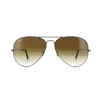 Ray-Ban Lunettes De Soleil Aviator 3025 Gunmetal Brun Dégradé 004/51 62mm